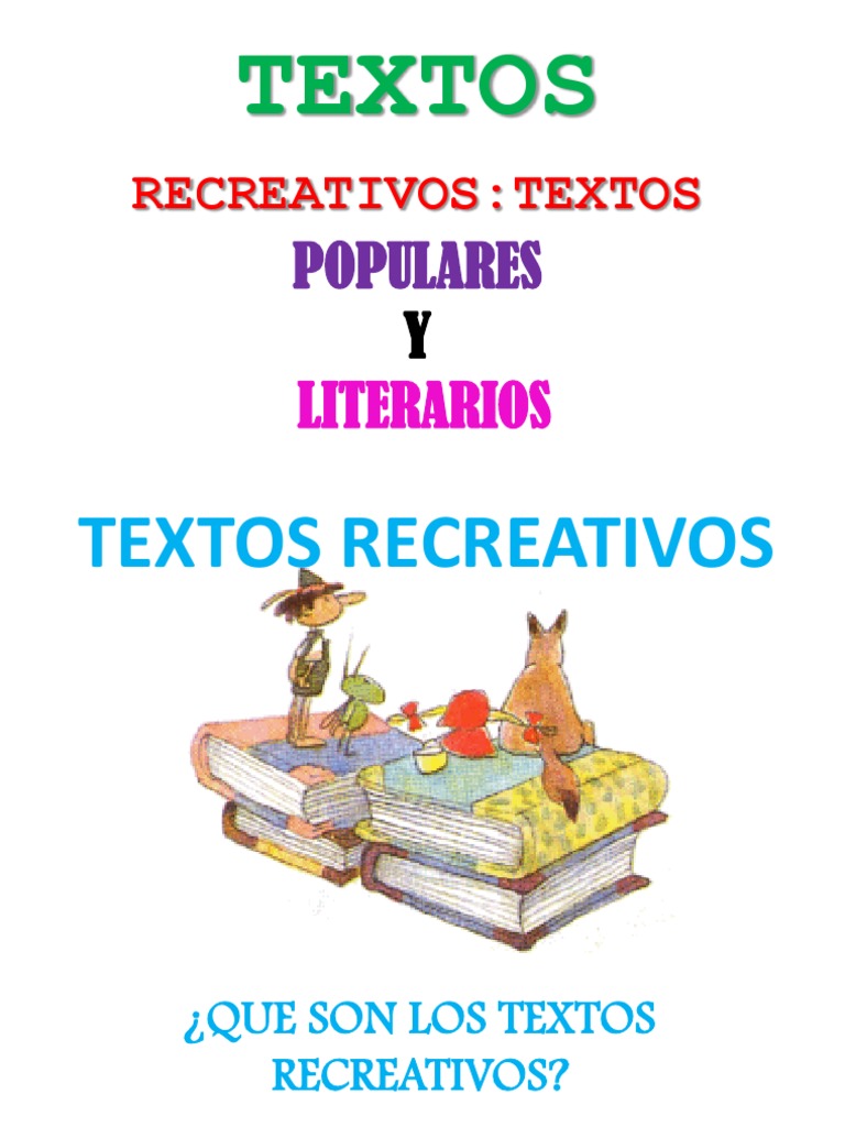 Textos Recreativos y su Función | PDF | Poesía | Idiomas