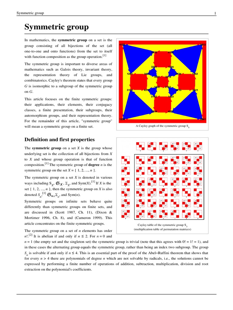 Symmetric Groups | PDF | Group (Mathematics) | Permutation