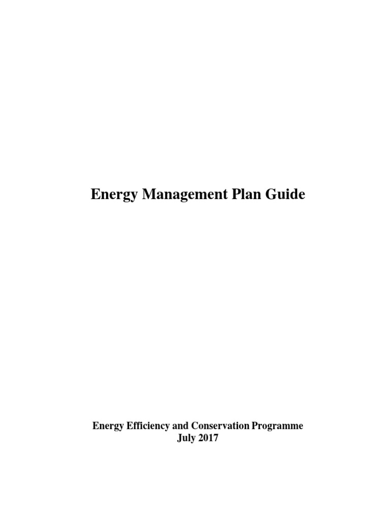 Energy Management Plan Guide: Energy Efficiency and Conservation ...