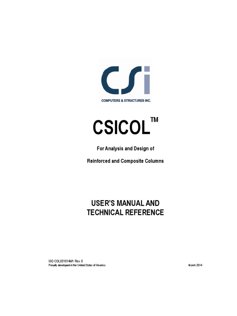 CSICOL Manual PDF | PDF | Stress (Mechanics) | Menu (Computing)