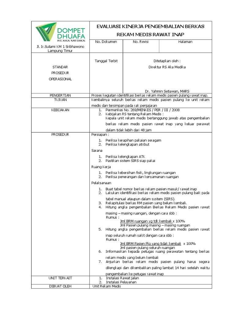 Analisa Berkas Rekam Medis Pasien Rawat Jalan | PDF