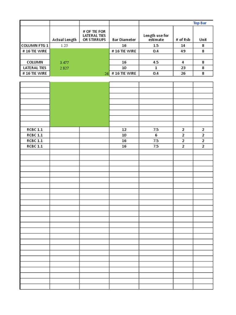 Rebar Format | PDF | Composite Material | Civil Engineering