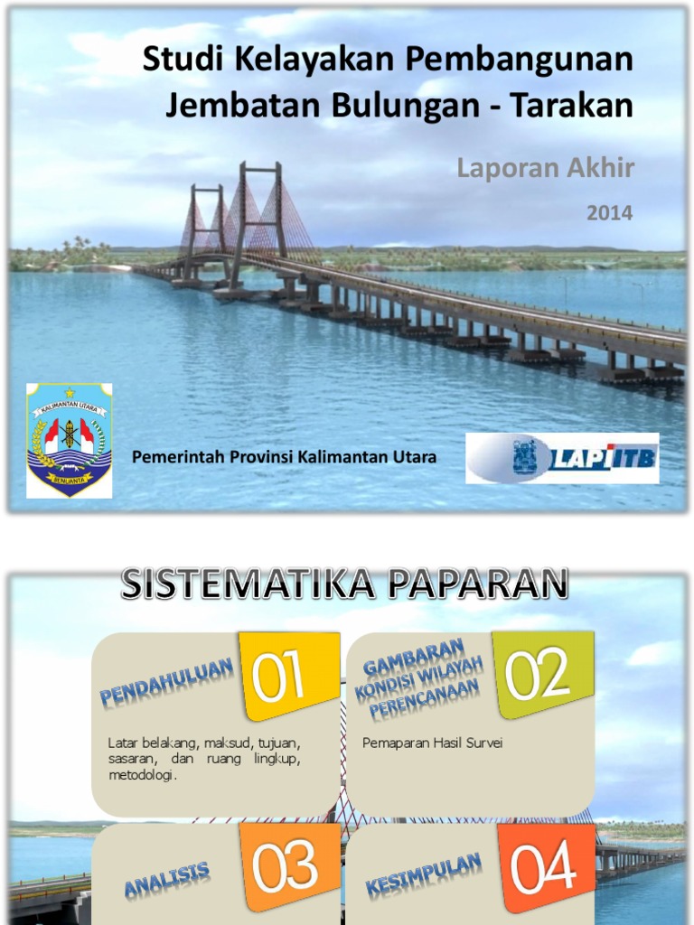 Studi Kelayakan Pembangunan Jembatan Bulungan - Tarakan Final PDF | PDF