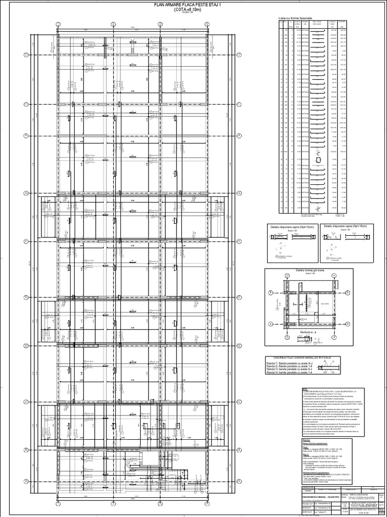 R09 - Plan Armare Placa Peste E1 | PDF