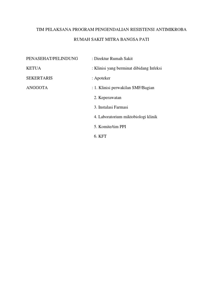 Struktur Tim Ppra | PDF