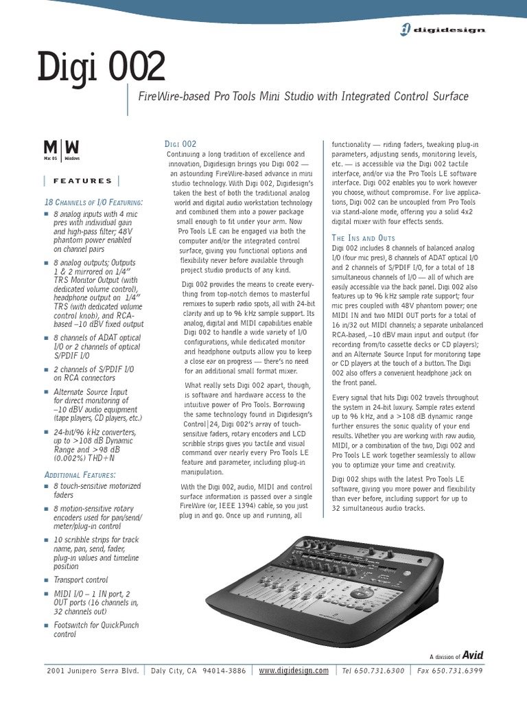 Digi 002 - 36505 | PDF | Decibel | Compact Cassette