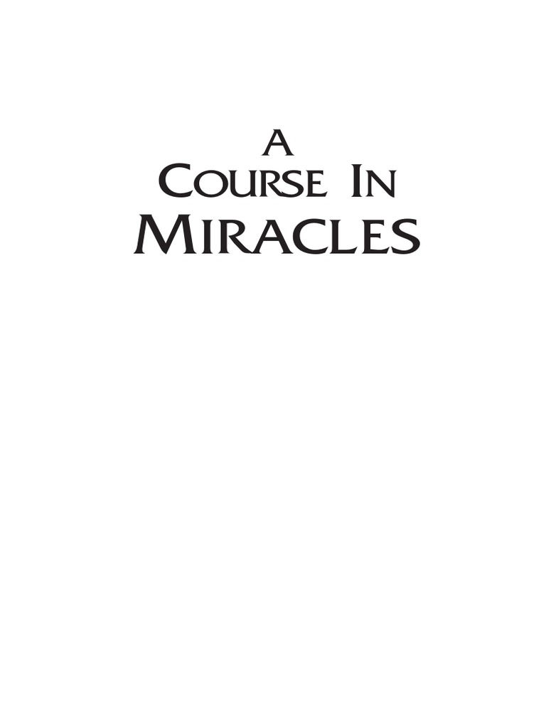 A Course in Miracles Sparkle Edition | PDF | Atonement In Christianity | Jesus