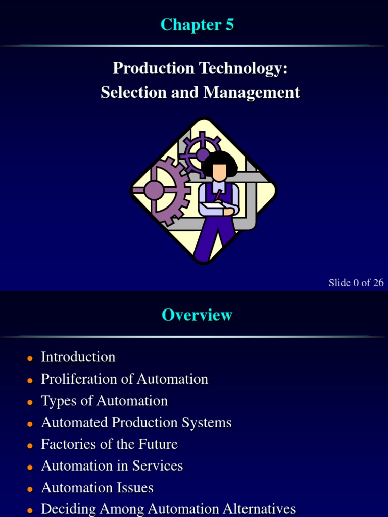 Production Technology Management Strategies | PDF | Automation | Economics