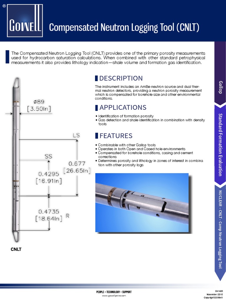 CNLT Compensated Neutron Logging Tool Product Sheet A4 2016 | Applied ...