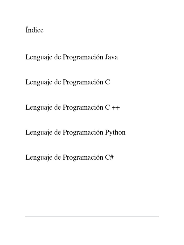 Lenguajes de Programacion | PDF | Java (lenguaje de programación) | C ...