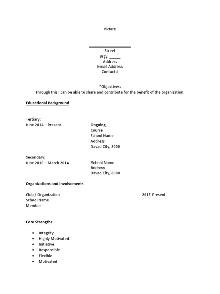 Educational Background: Picture | PDF