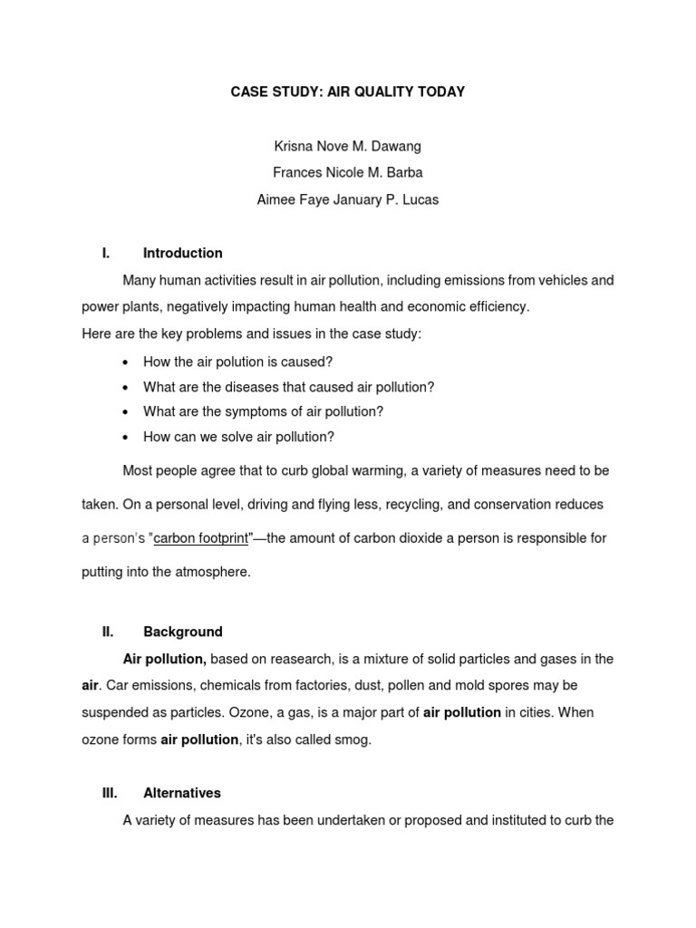 Case Study: Air Quality Today | Download Free PDF | Air Pollution ...