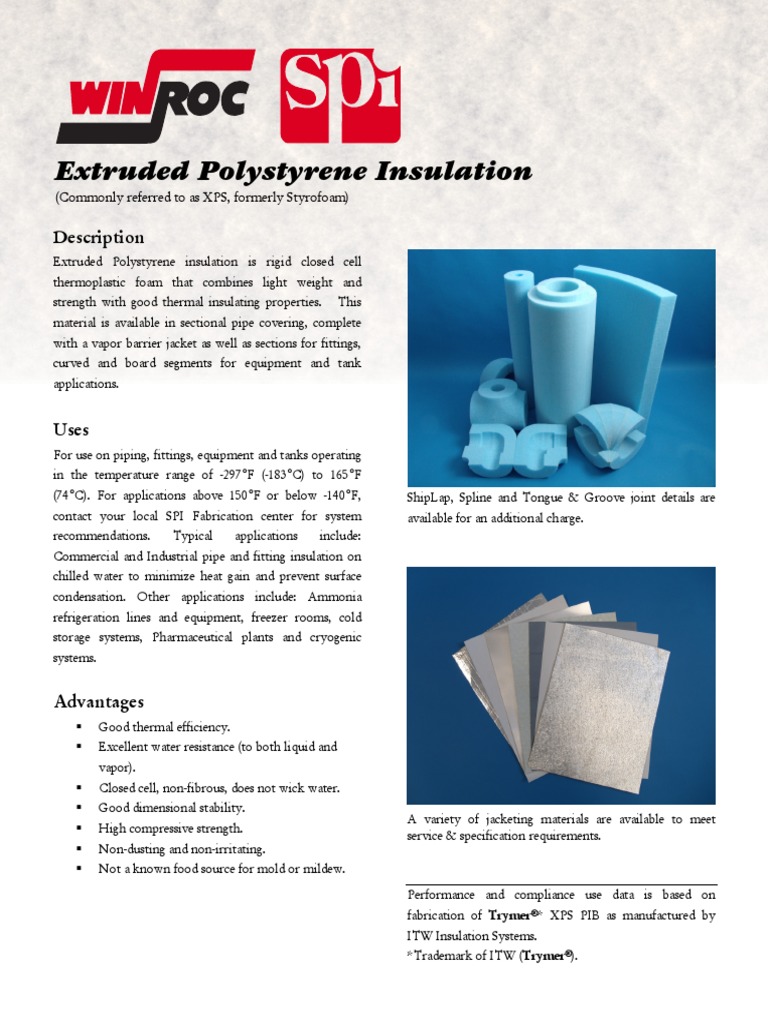 Extruded Polystyrene Insulation Datasheet | PDF | Thermal Insulation ...