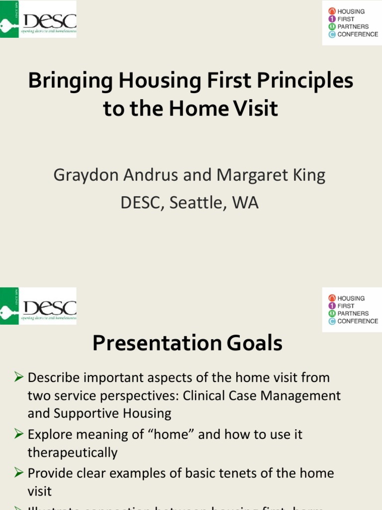 Bringing Housing First Principles To The Home Visit: Graydon Andrus and ...