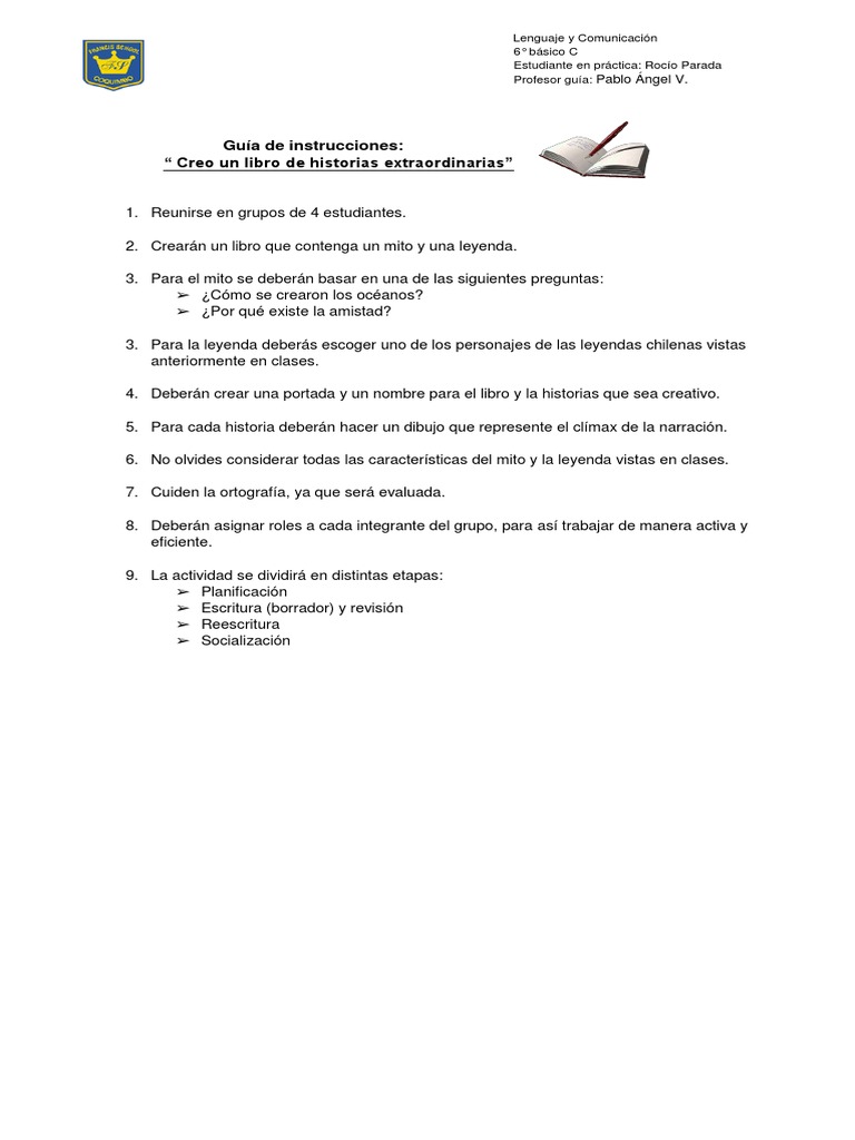 Como Escribir Una Leyenda | PDF | Planificación | Comunicación