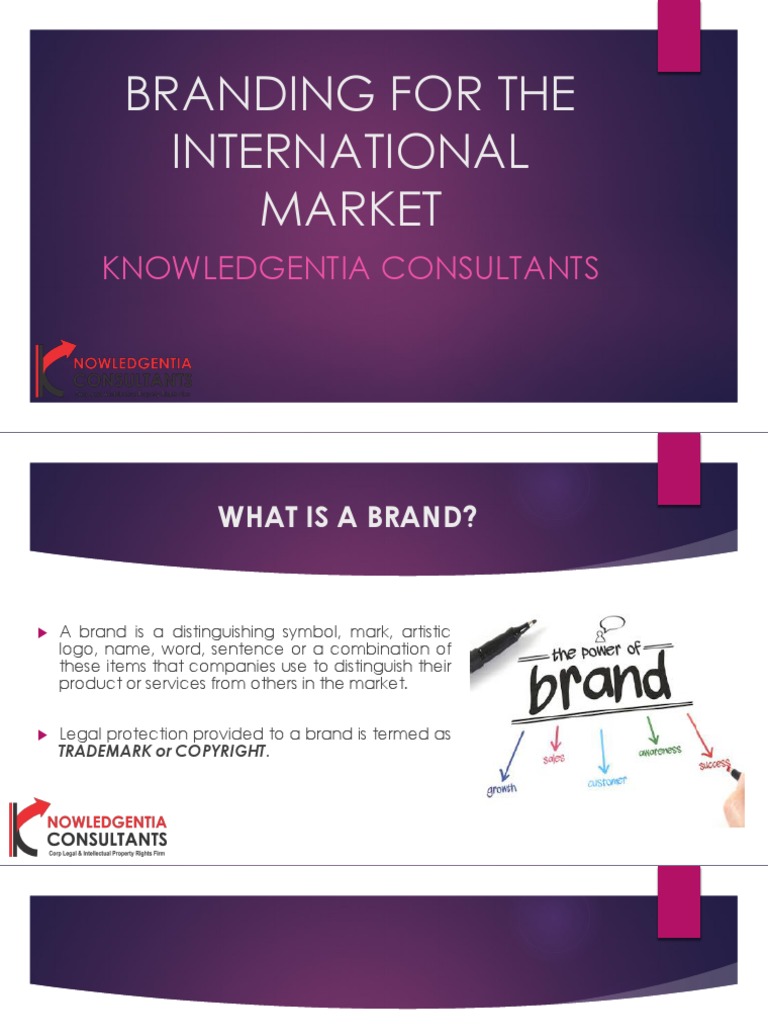 Branding For The International Market - 20.1.16 | PDF | Brand | Trademark
