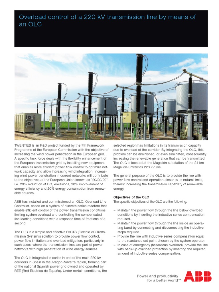 Overload Control of A 220 KV Transmission Line by Means of An OLC ...