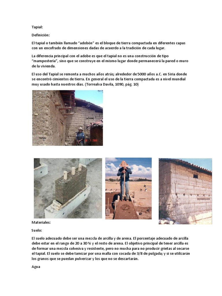 Tapial | PDF | Fundación (Ingeniería) | Hormigón