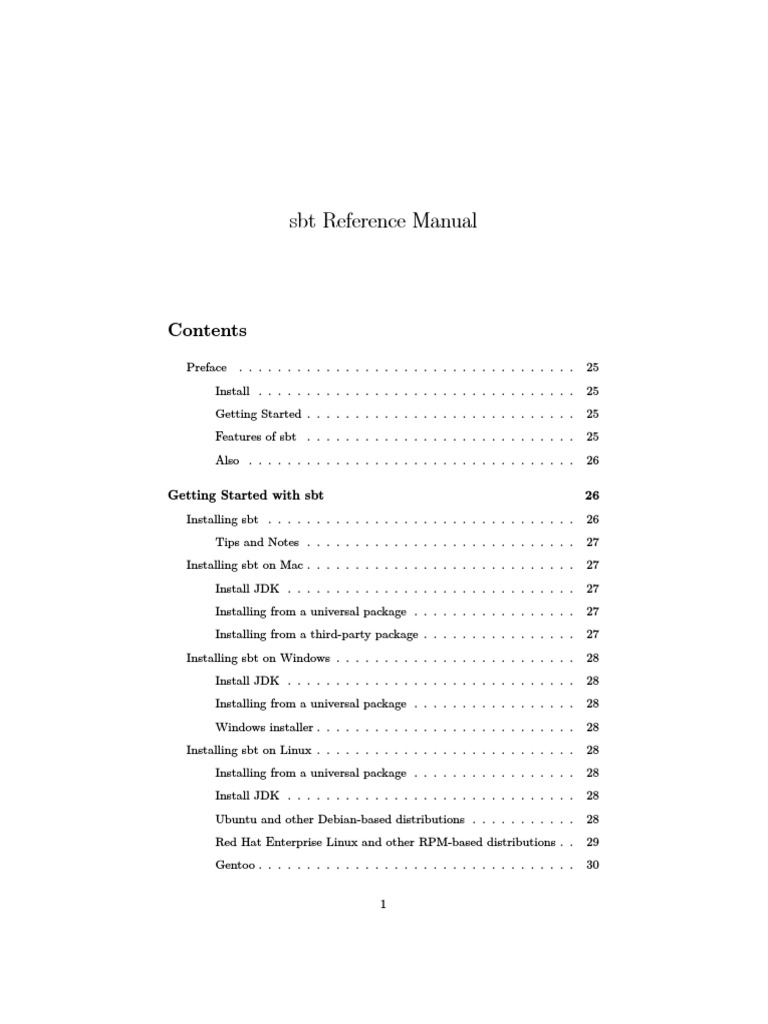 SBT Reference Manual | PDF | Linux Distribution | Parsing