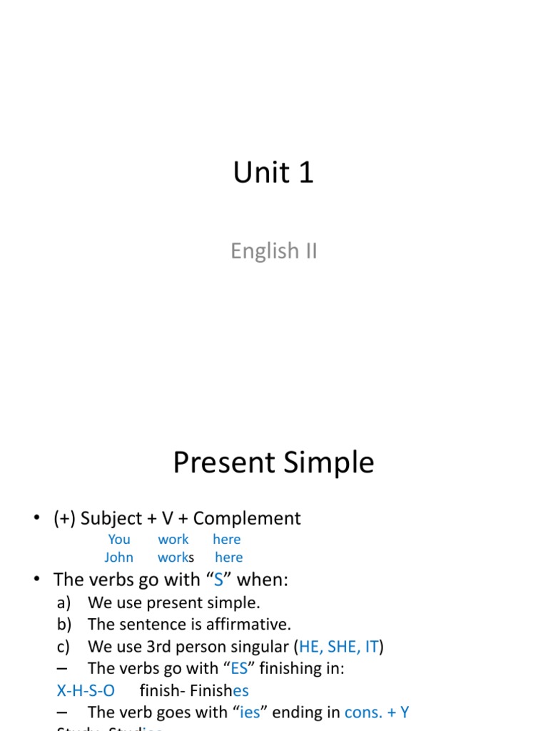 Present Simple Tenses and Frequency Adverbs English II | PDF