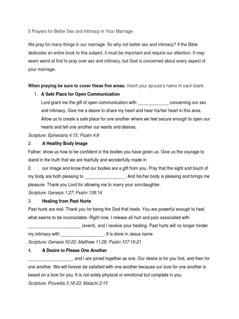 5 Prayers For Better Sex and Intimacy in Your Marriage: When Praying Be ...