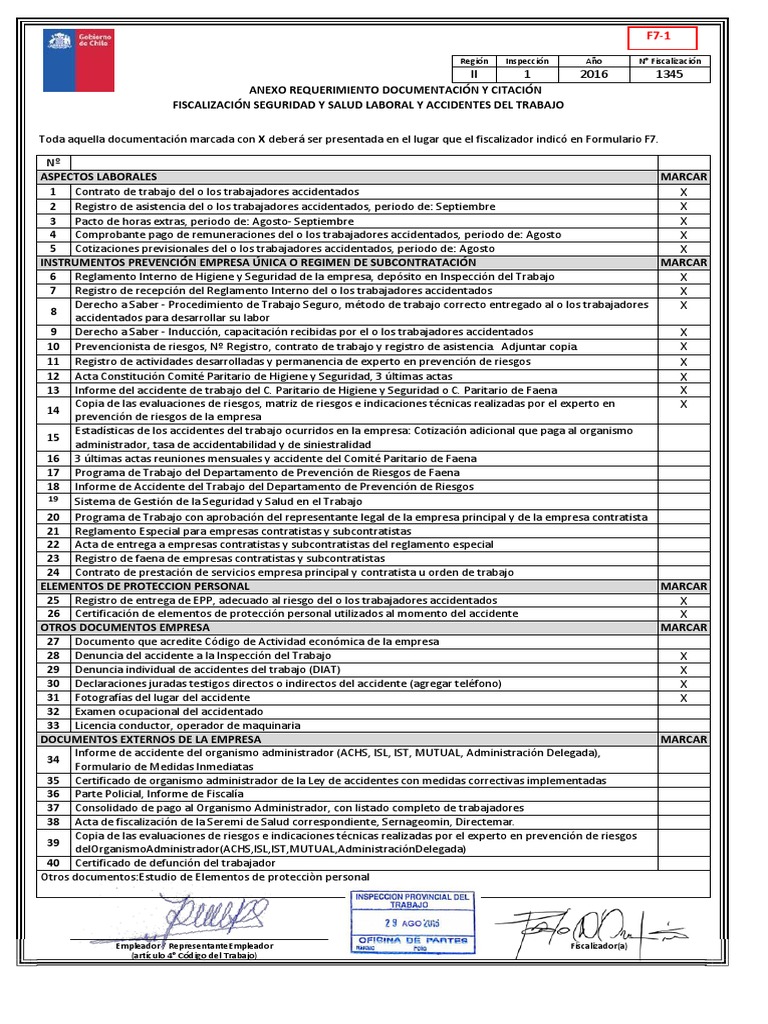 Formulario f7 | PDF | Labor | Gobierno
