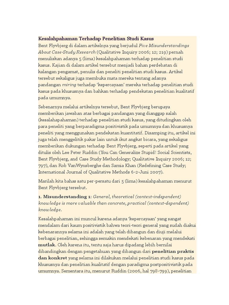 Penelitian Studi Kasus Pdf