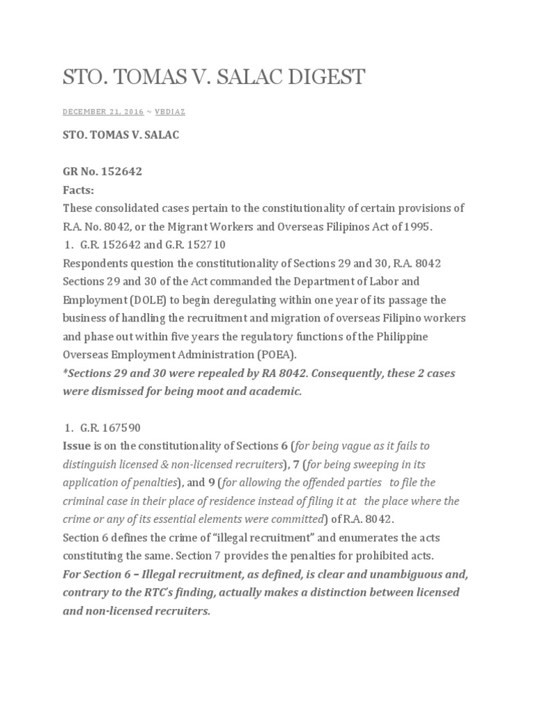 Sto Tomas Vs Salac | PDF | Crime & Violence | Crime Thriller