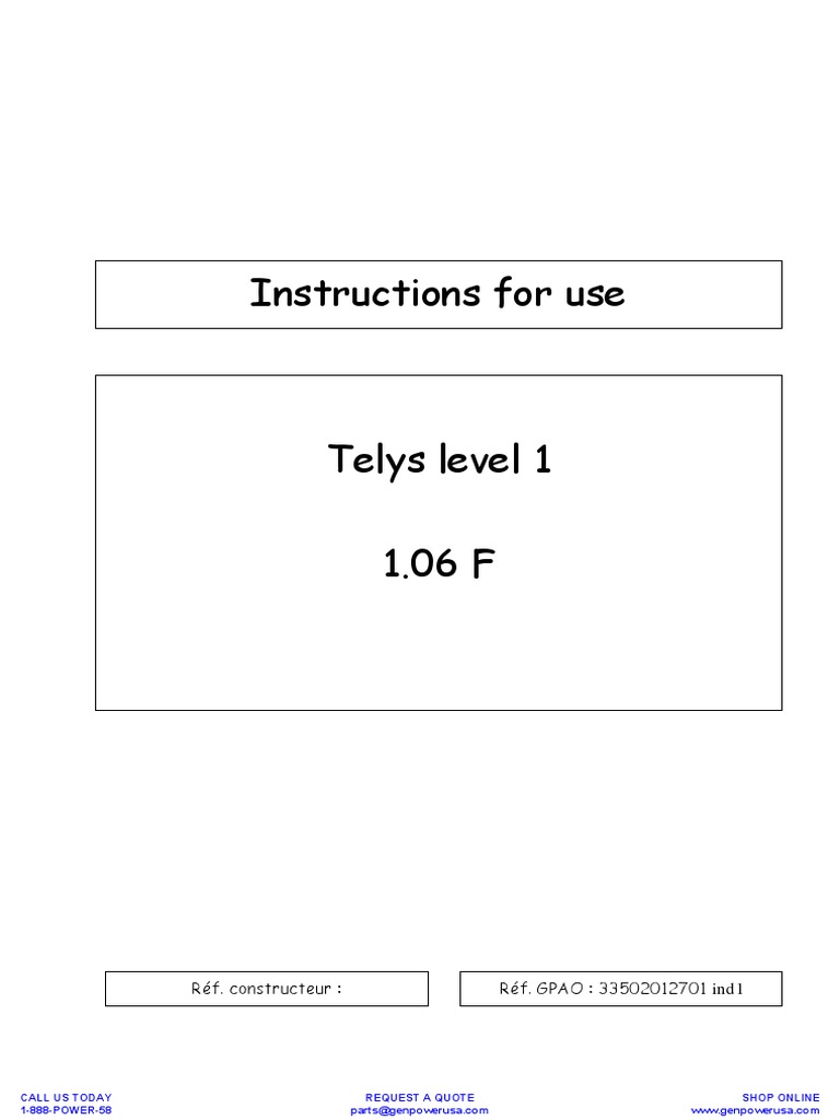Datasheet Sdmo Telys1 Control Panel | PDF | Mains Electricity | Light Emitting Diode