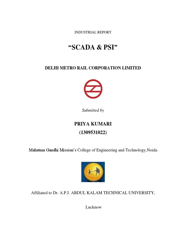 "Scada & Psi": Delhi Metro Rail Corporation Limited | PDF