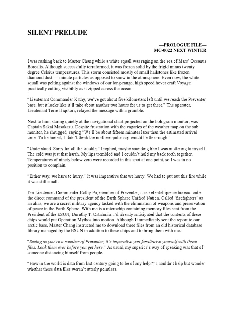 Prologue - Silent Prelude | PDF | Outer Space | Human