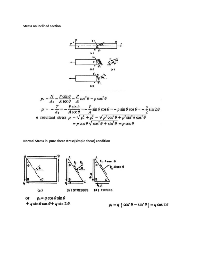 Normal Stress in Shear Conditions | PDF