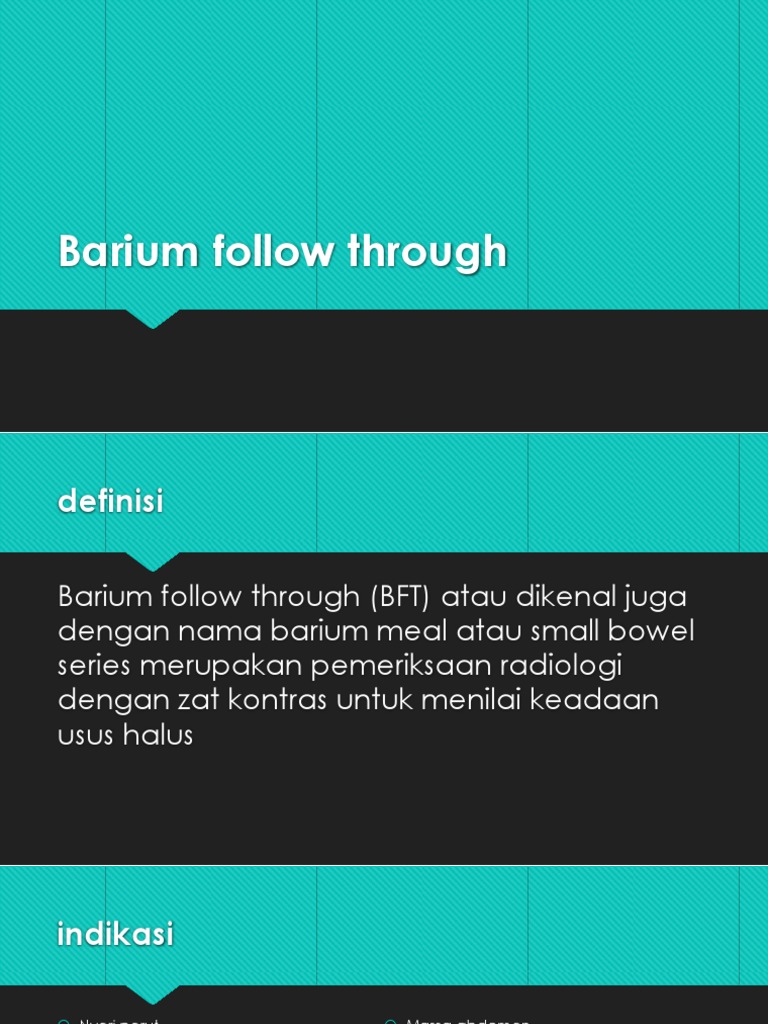 Barium Follow Through | PDF