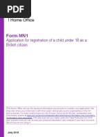 MN1 Form for Child Citizenship Application | PDF