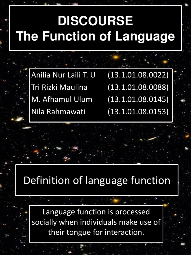 Discourse The Function of Language | PDF | Linguistics | Semiotics