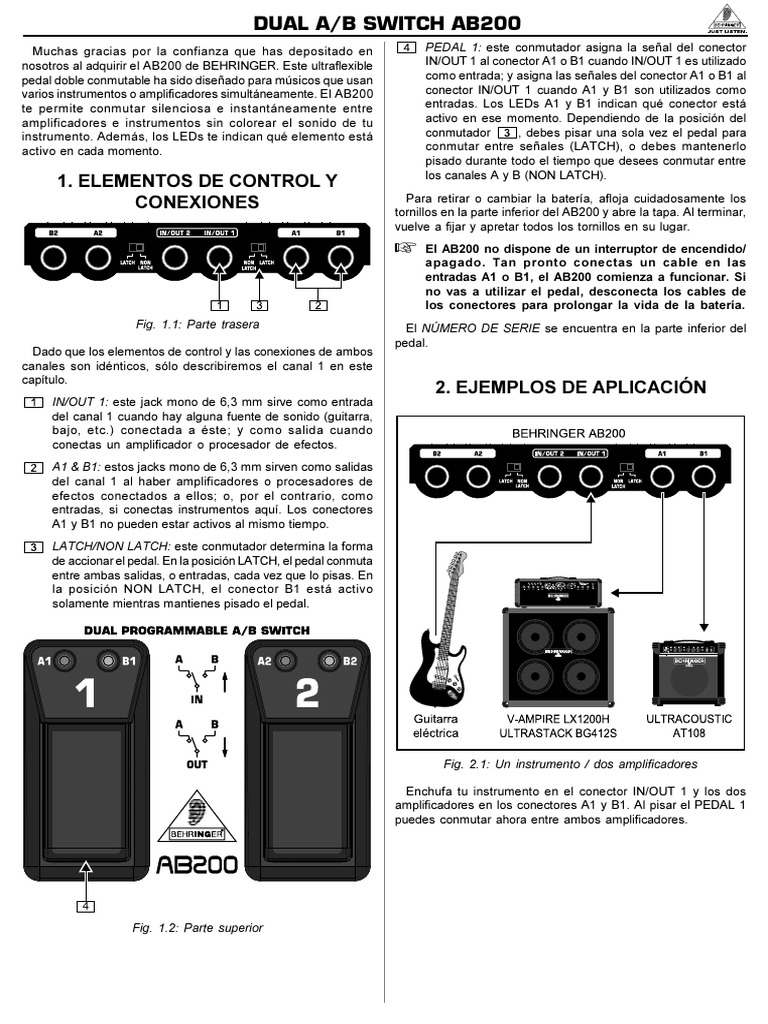 Behringer Dual Switch - ES PDF | PDF | Conmutador de red | Kit de batería