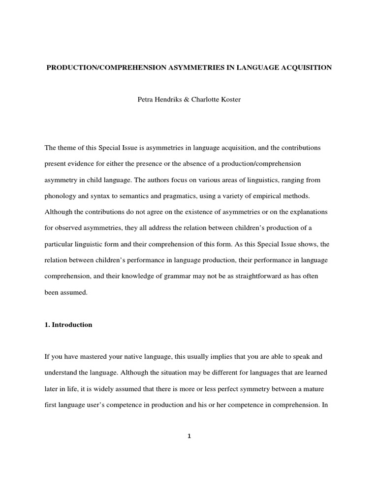 Articol Bun | PDF | Language Acquisition | Working Memory