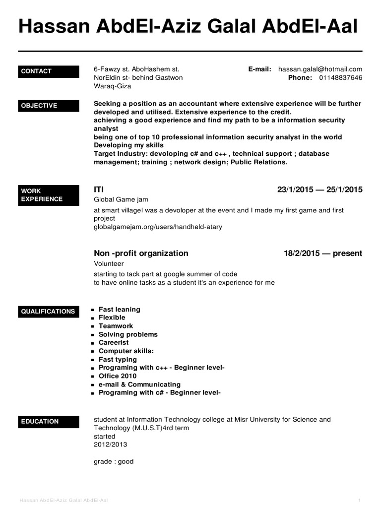 Hassan Abdel-Aziz Galal Abdel-Aal: Contact | PDF | Communication | Computing