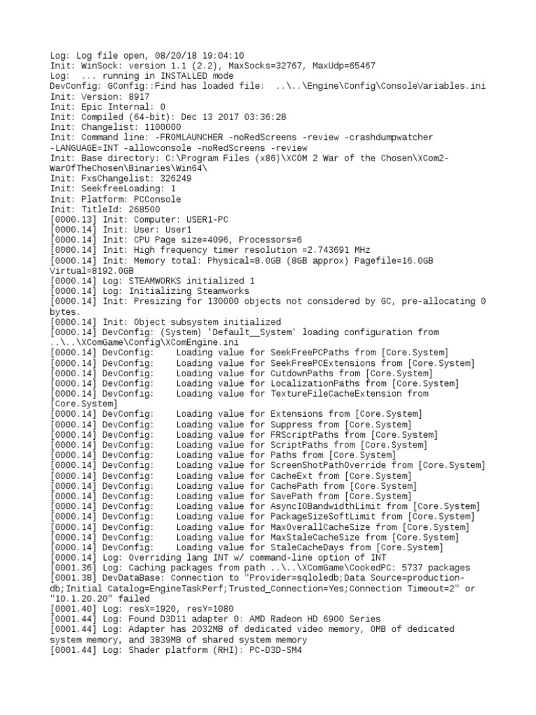 XCom-CL326249-2018 08 20-19 04 42 - Logfile1 | PDF | Texture Mapping | Computing