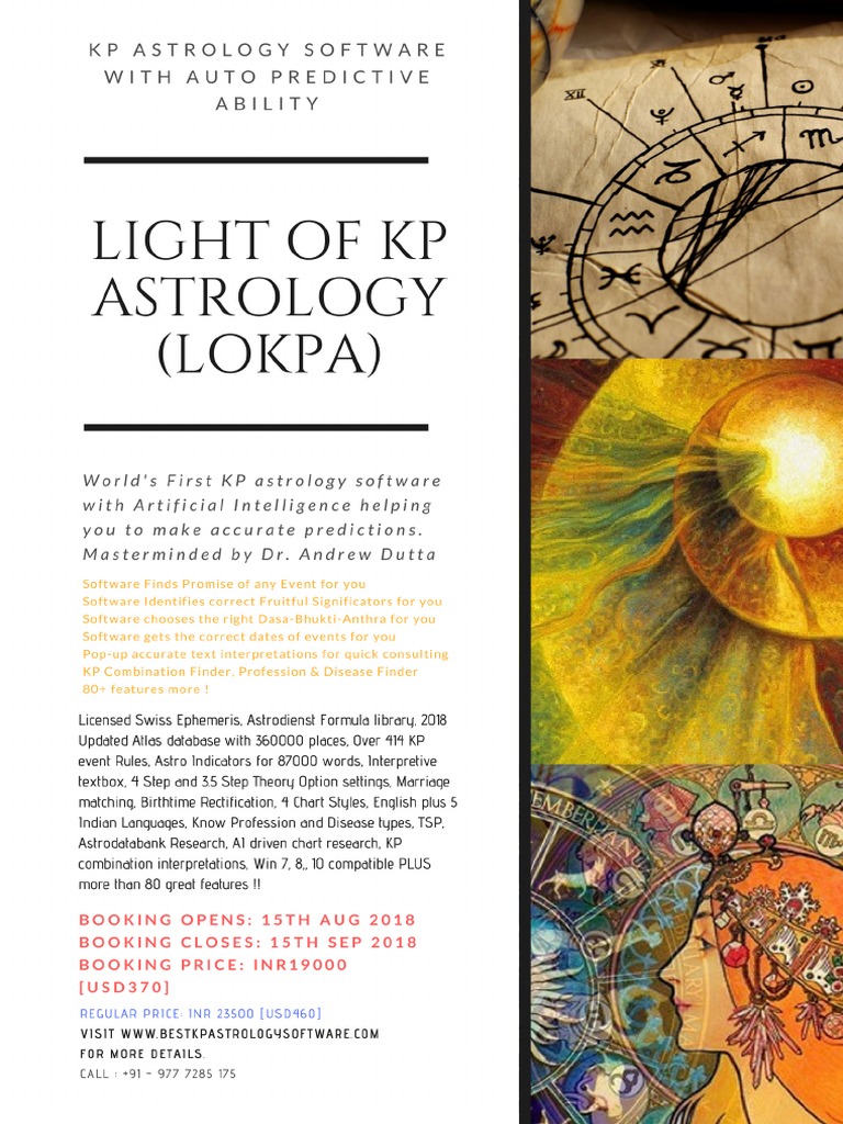Light of KP Astrology Software With Auto-Prediction | PDF | Astrology ...