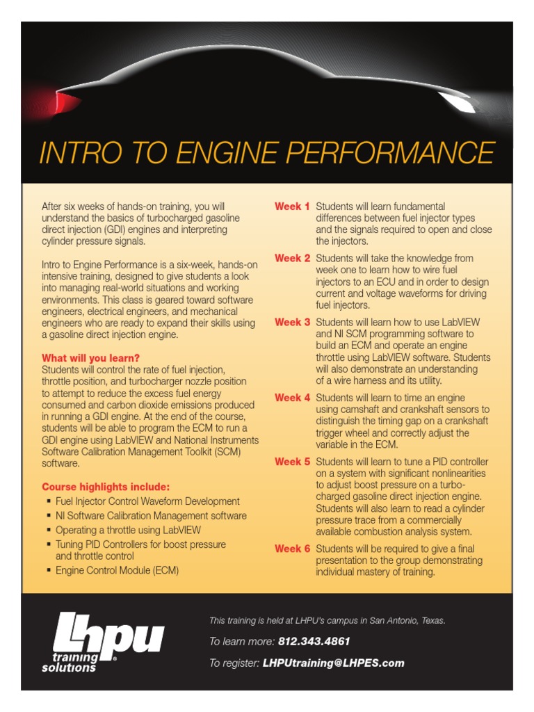 Intro To Engine Performance: Week 1 | PDF | Fuel Injection | Turbocharger