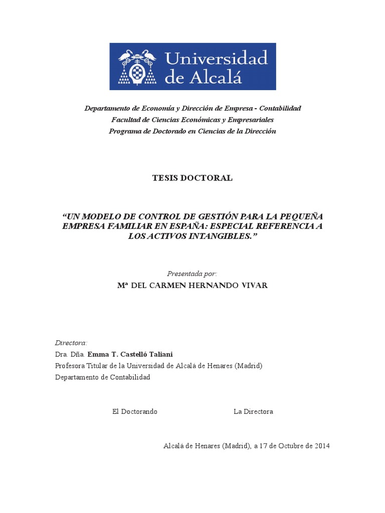 Tesis Carmen Hernando Vivar PDF | PDF | Familia | España