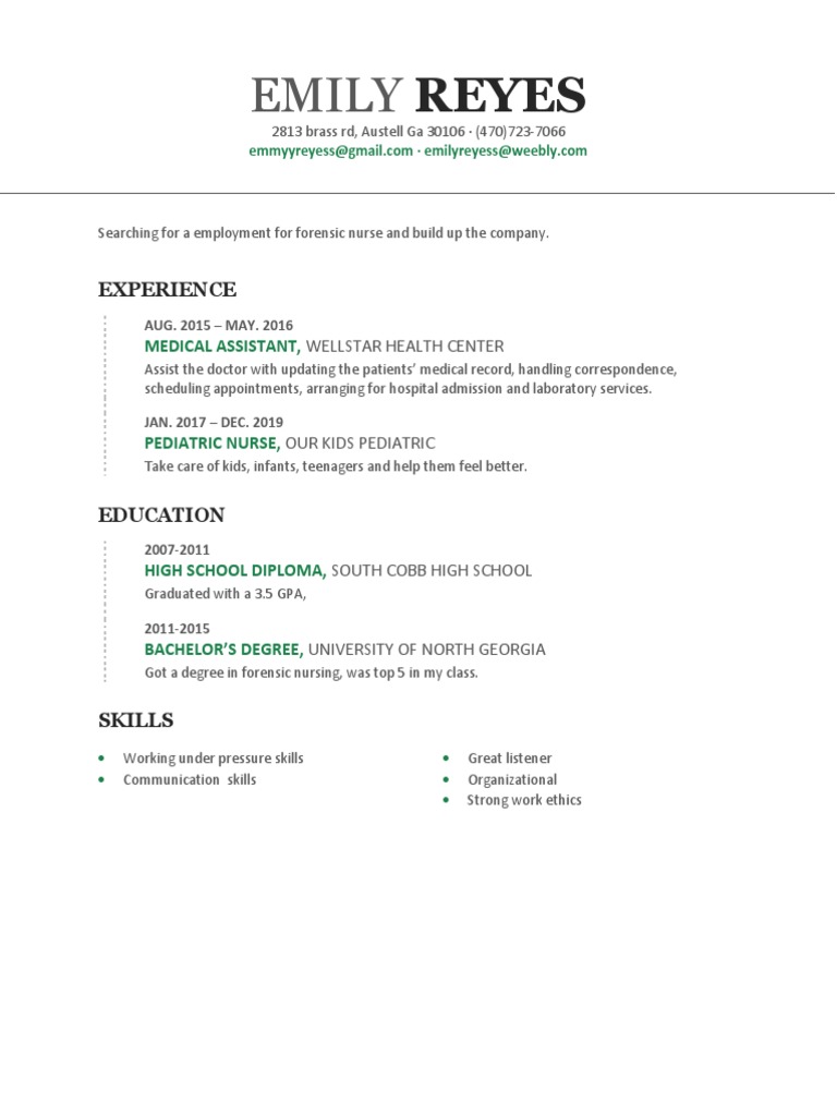 Emily Reyes Resume | PDF
