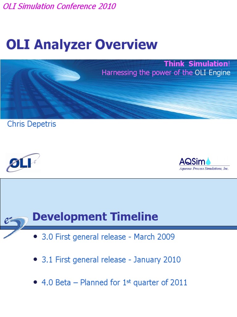 OLI Analyzer Overview: Chris Depetris | PDF | Alkalinity | Corrosion