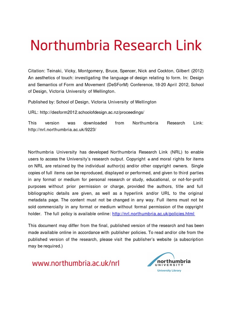 Design and Semantics of Form and Movement PDF | PDF | Hyperlink | Design