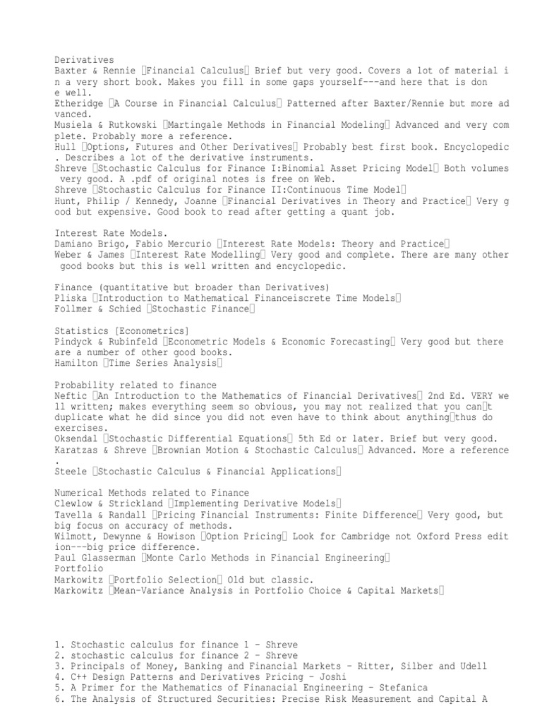 Best Financial Engineering Books | PDF | Stochastic Process | Monte ...