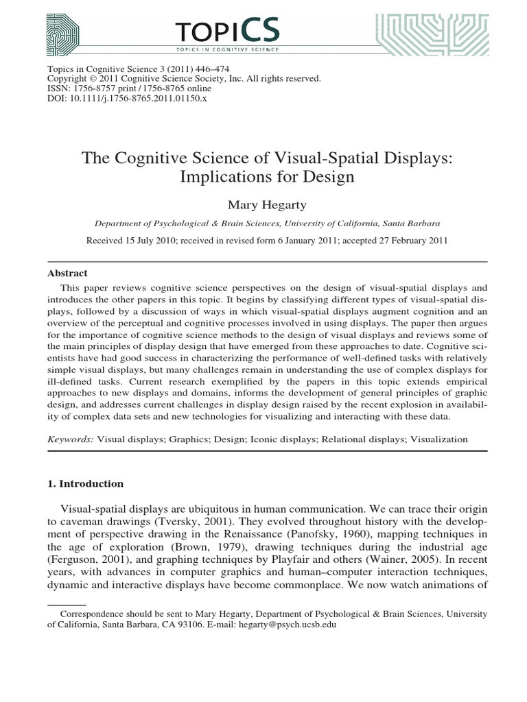 The Cognitive Science of Visual-Spatial Displays: Implications For ...