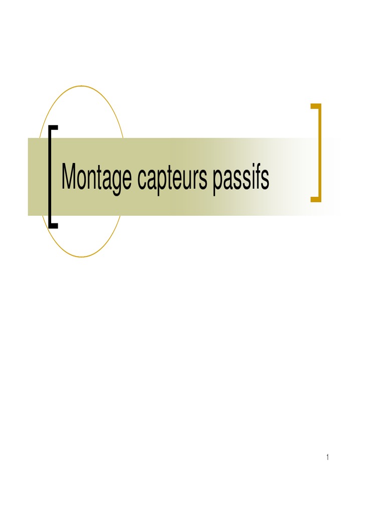 Montage Capteur Passif | PDF | Équations | Électromagnétisme