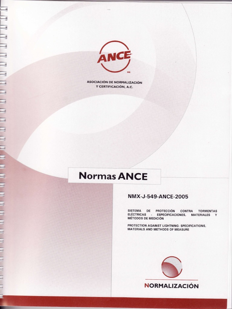 NMX J 549 Ance 2005 PDF | Descargar gratis PDF | Relámpago | Electromagnetismo