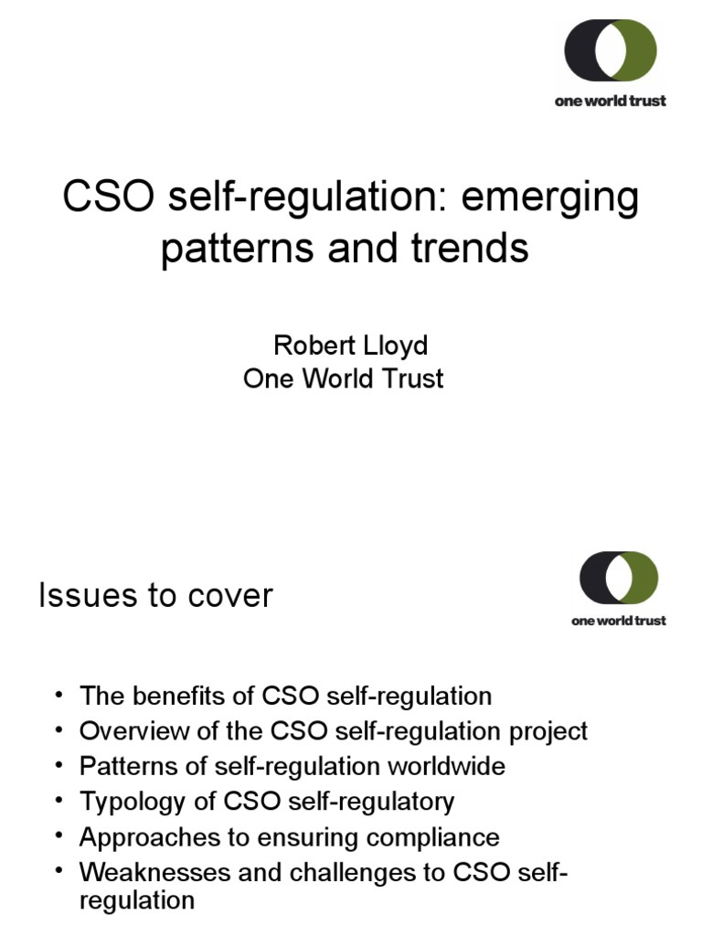CSO Self-Regulation: Emerging Patterns and Trends | PDF | Non ...